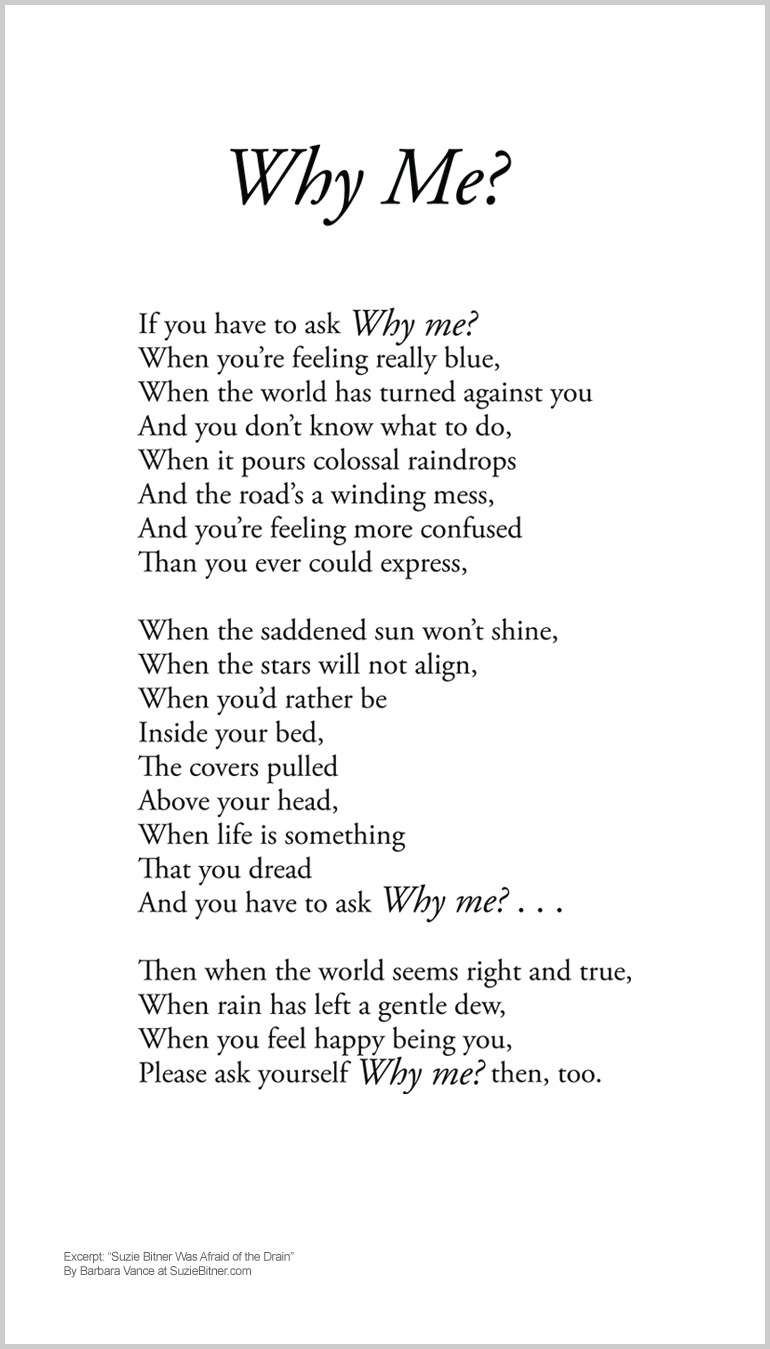  Why Me Poem Barbara Vance Official Website Storytelling Courses